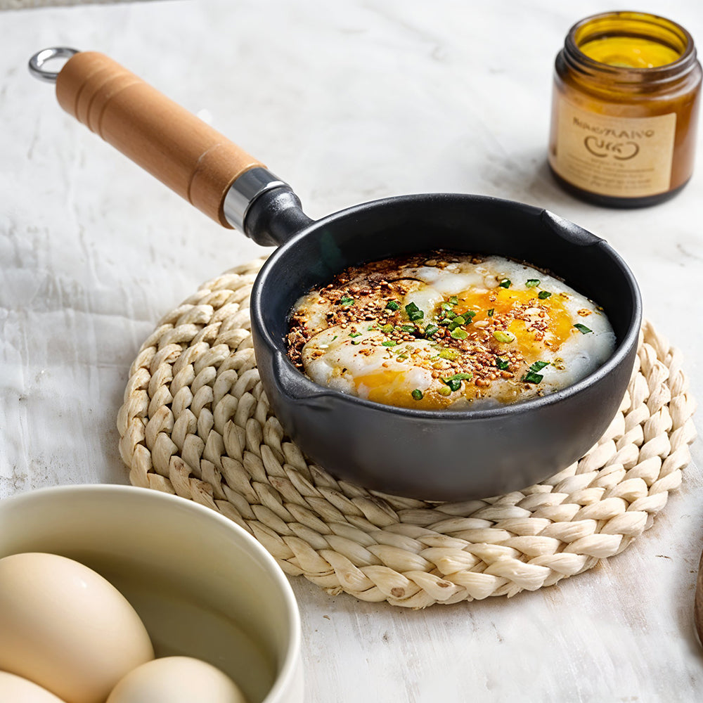 Frying Pan with Wooden Handle – sorangLtd