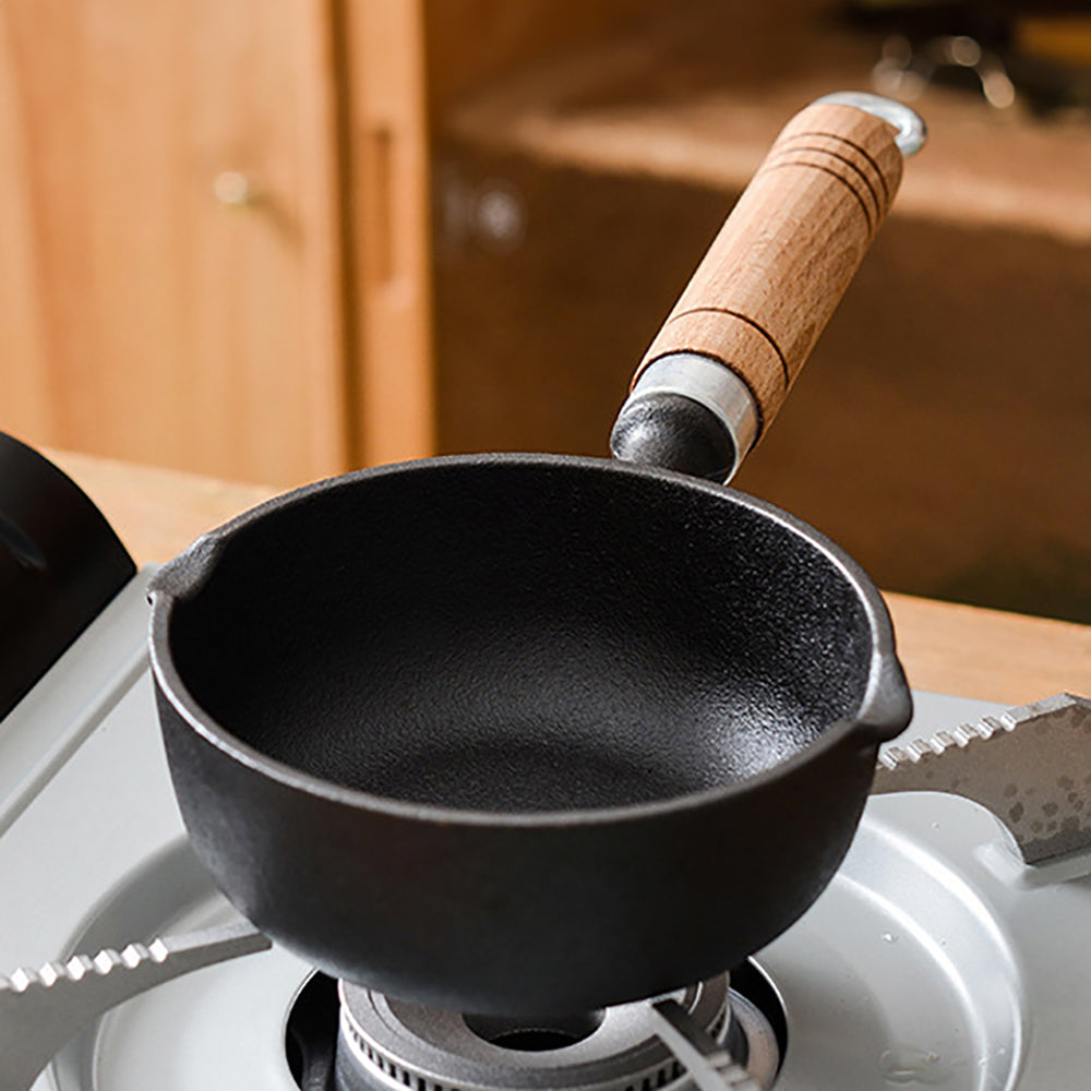 Frying Pan with Wooden Handle – sorangLtd