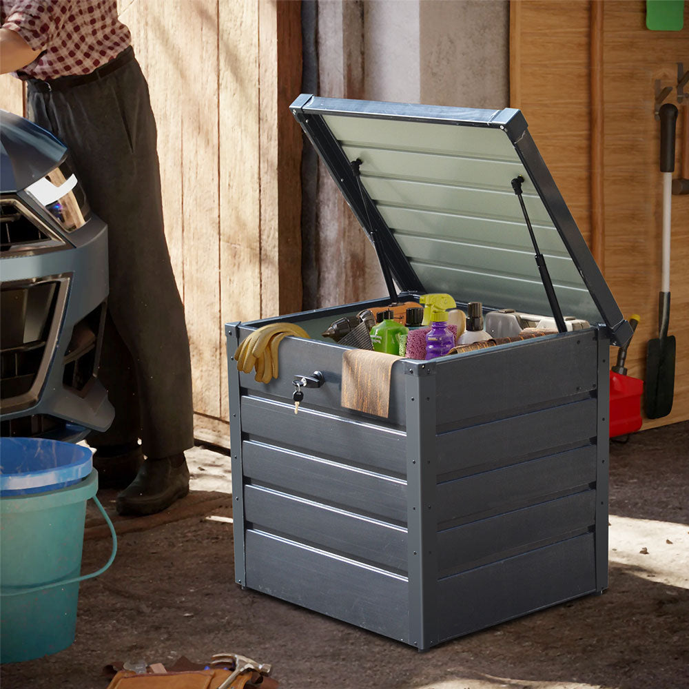200L Lockable Outdoor Metal Garden Storage Box – sorangLtd