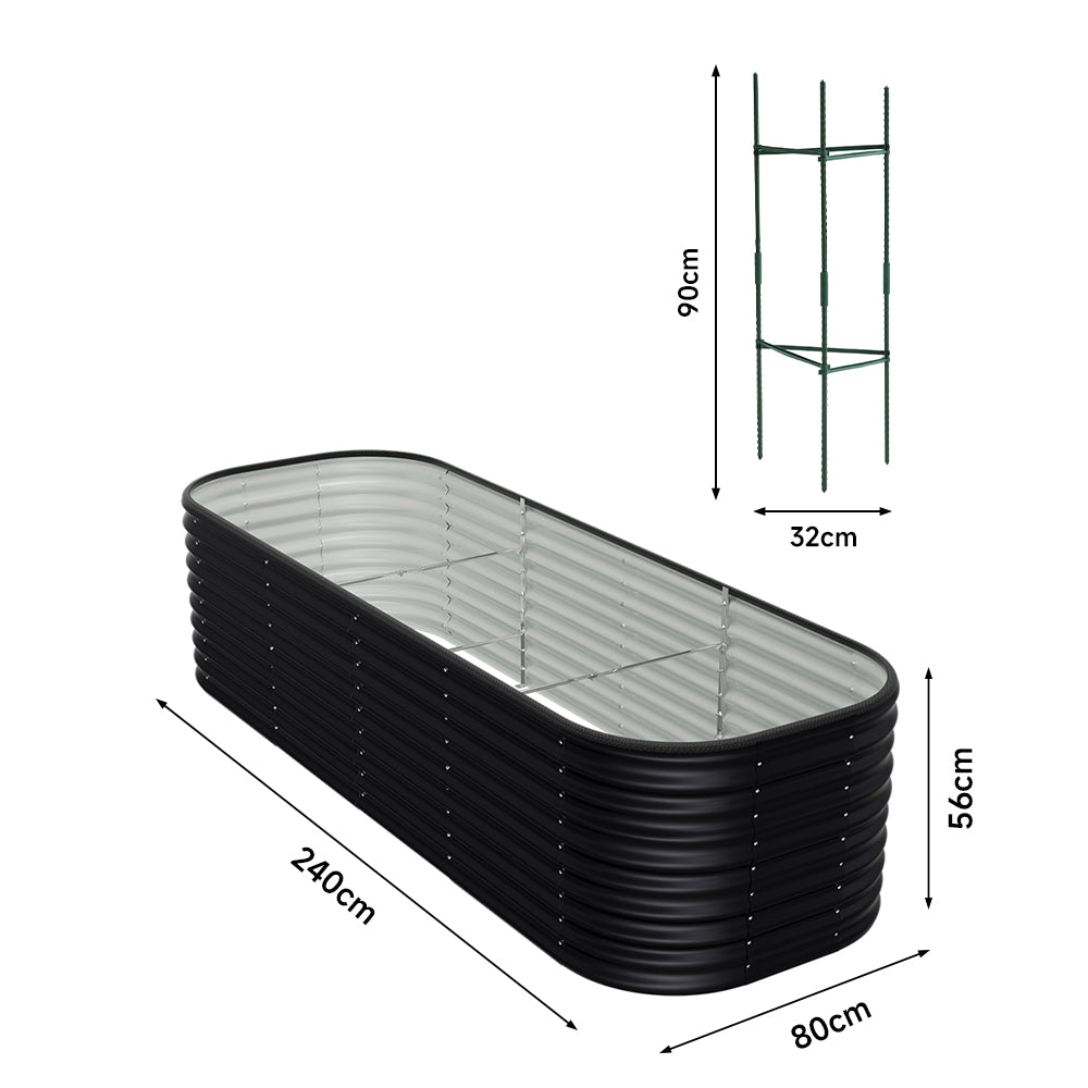 Gardens Plan Oval-Shaped Galvanized Steel Raised Garden Bed – sorangLtd