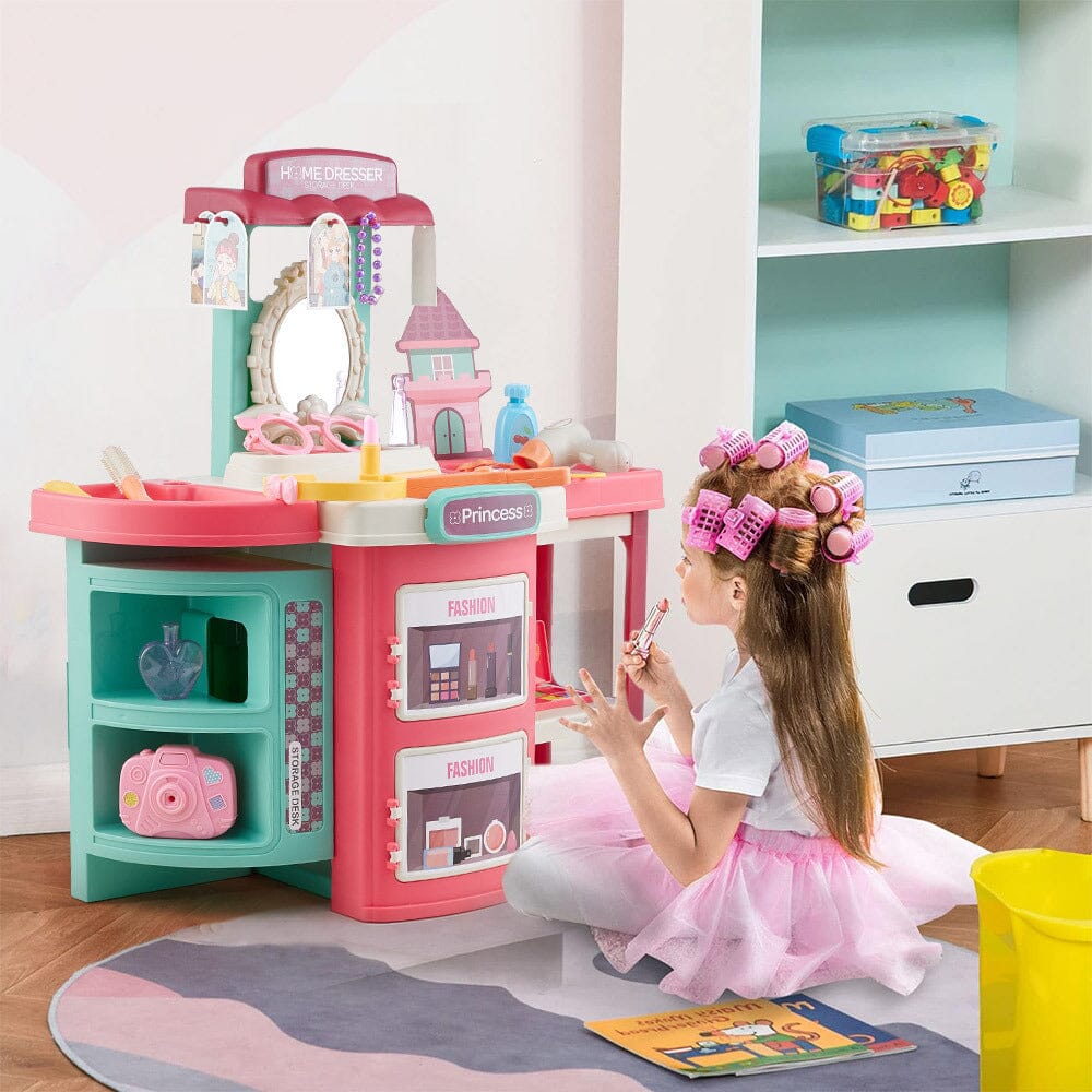 Fun Bucket-Shaped Toy Storage Vanity Table – sorangLtd