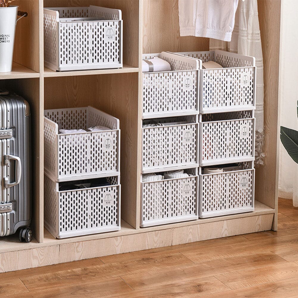Plastic Stackable Clothes Storage Basket Drawer Organizer – sorangLtd