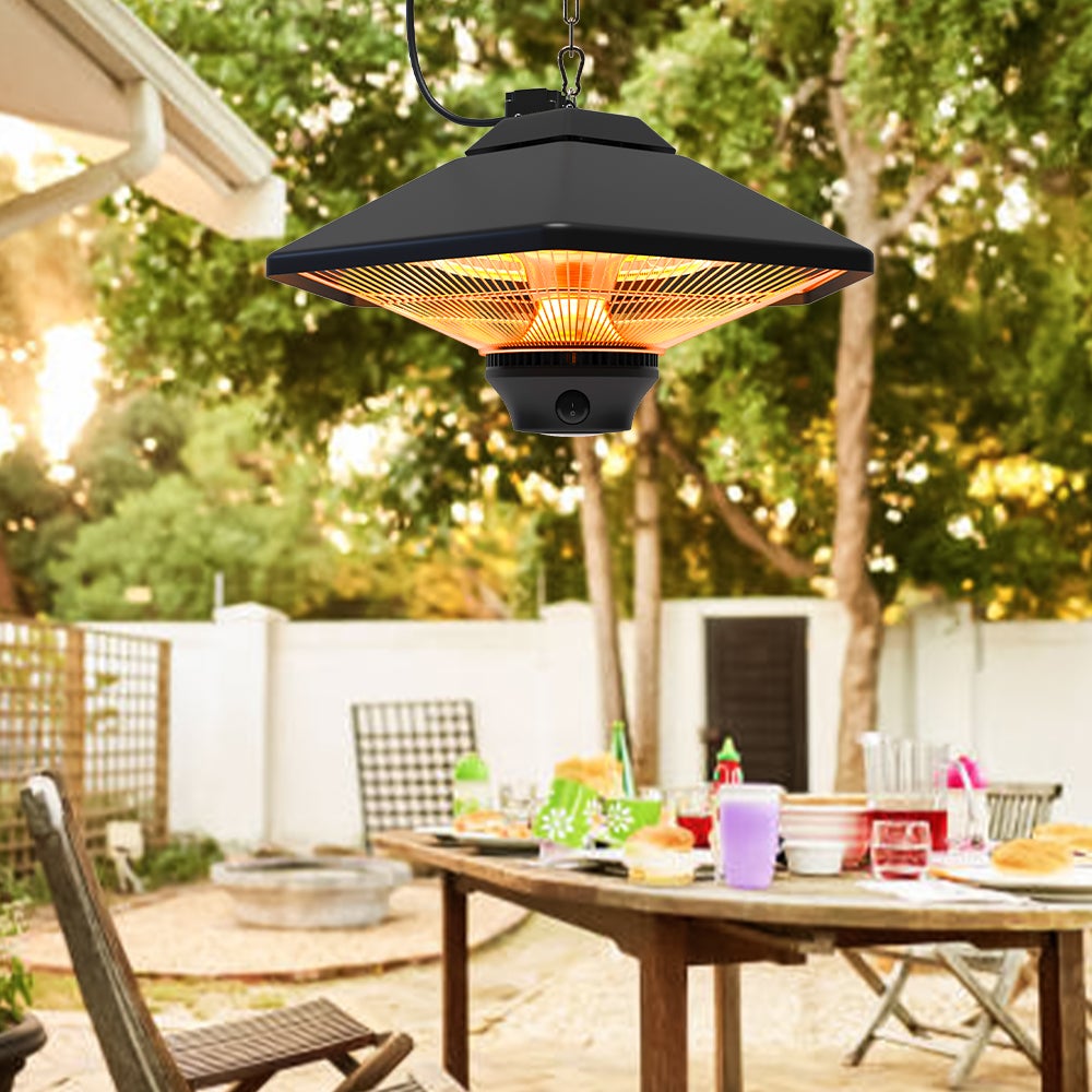 2000W Ceiling Hanging Infrared Electric Patio Heater Light with Remote ...